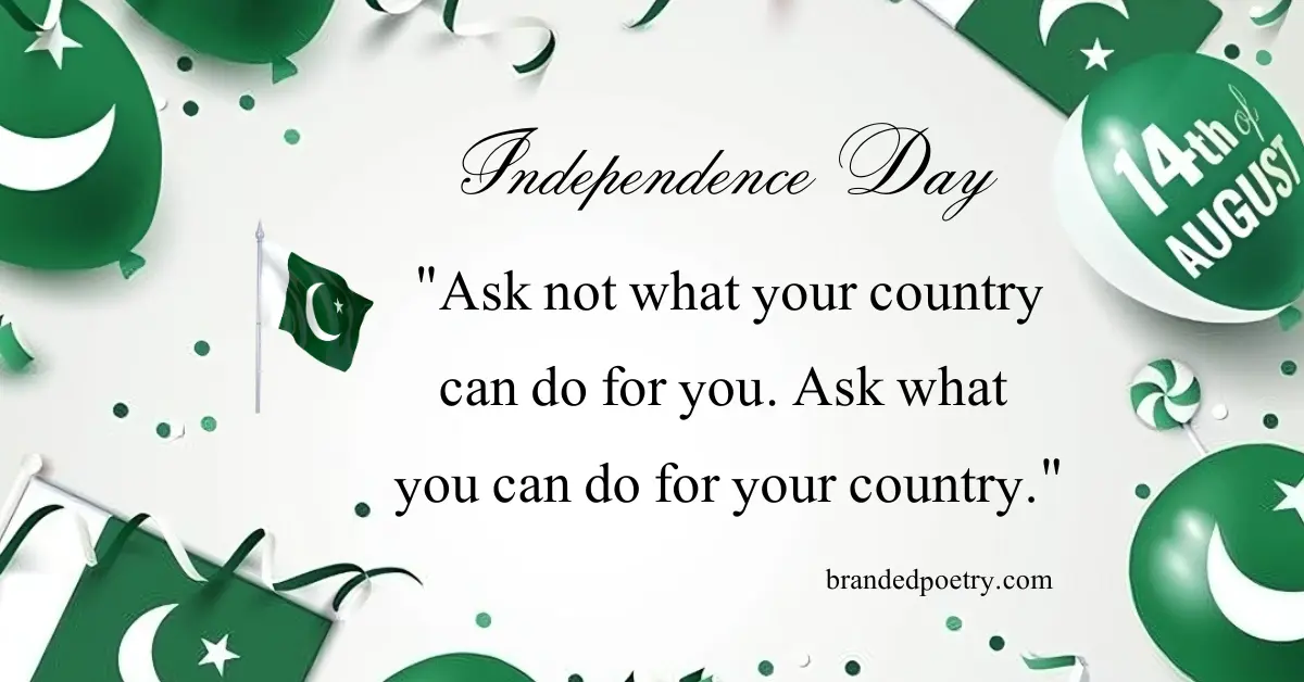 14 August Poetry In English [2024] - Independence Day Quotes